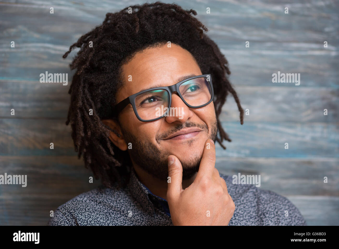 Funky funny afro man Stock Photo - Alamy