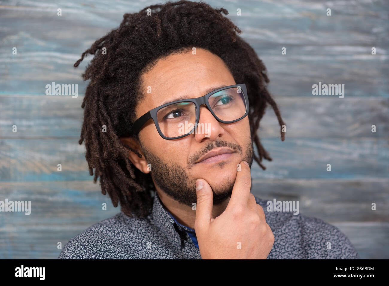 Funky funny afro man Stock Photo - Alamy