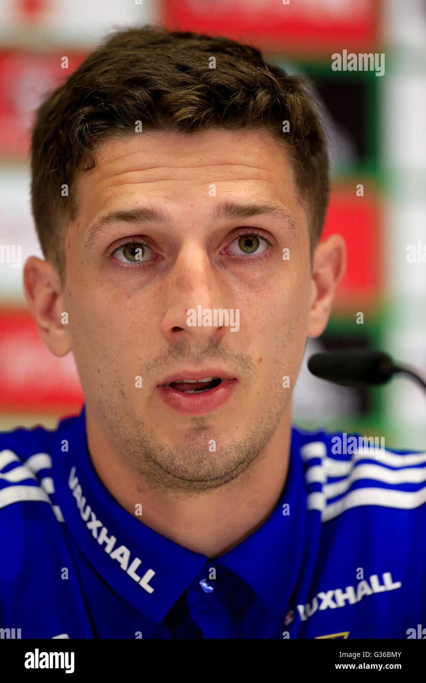 Northern Ireland's Craig Cathcart during a media session at Parc de ...