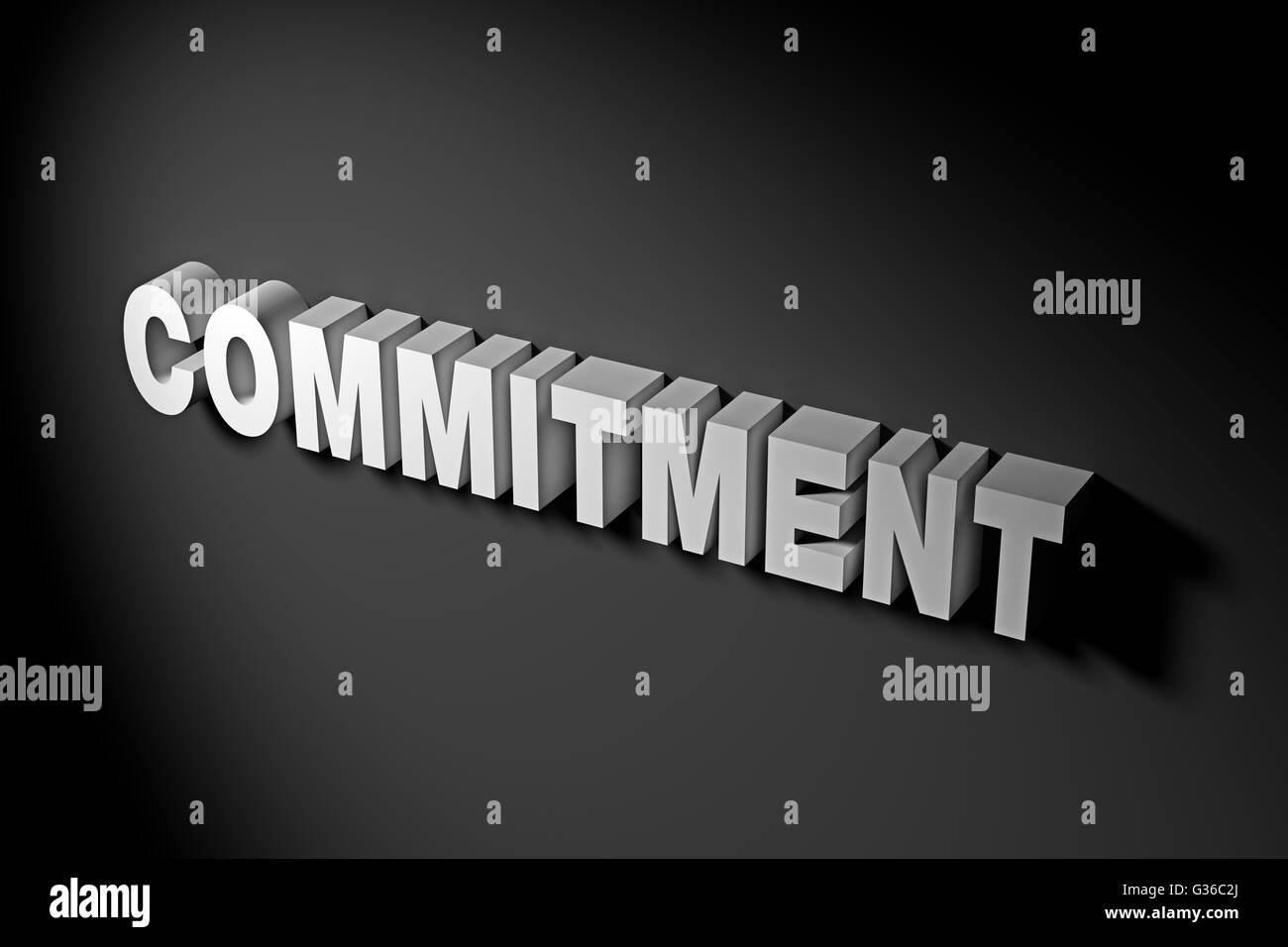 Commitment concept illustrated by 3D rendered texts Stock Photo - Alamy