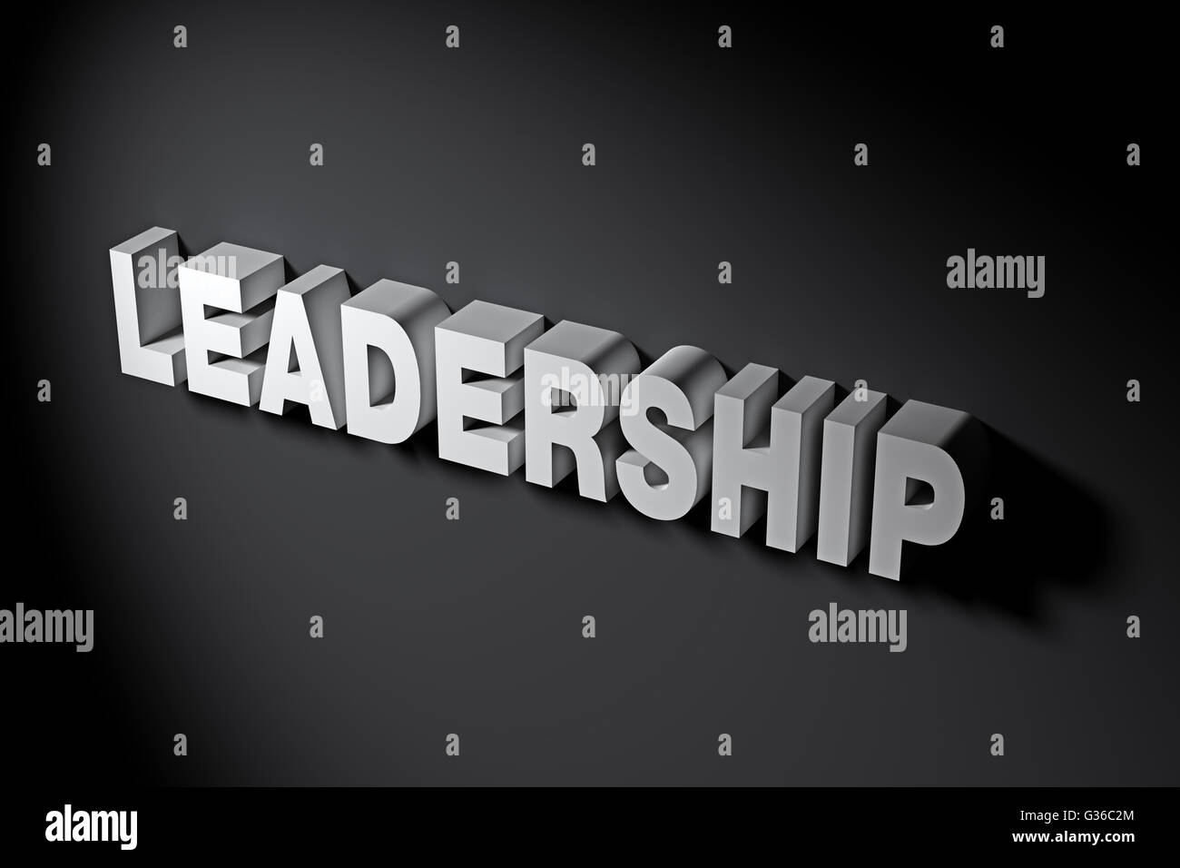 Leadership concept illustrated by 3D rendered texts Stock Photo - Alamy