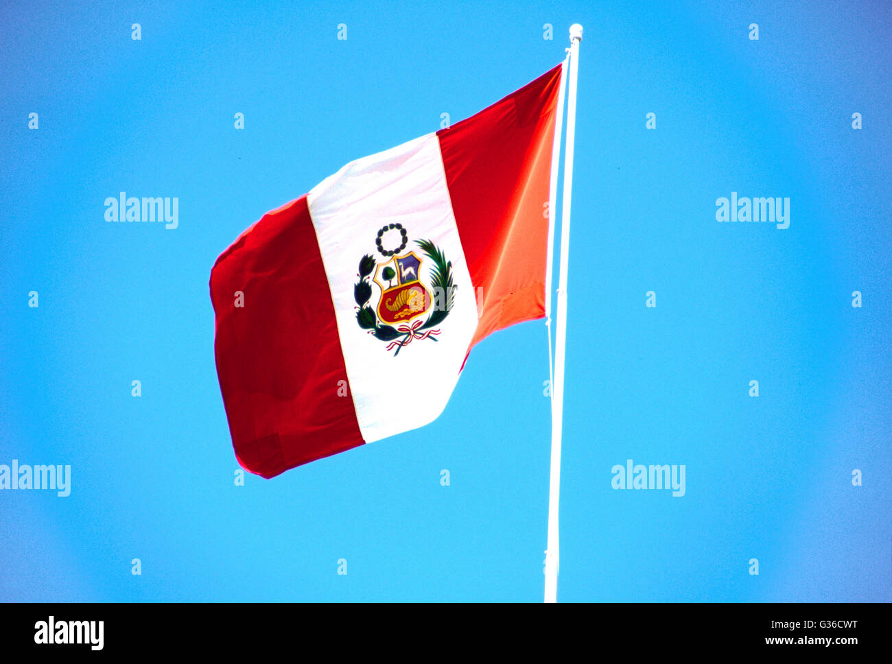 National Flag Of Peru Stock Photo - Alamy