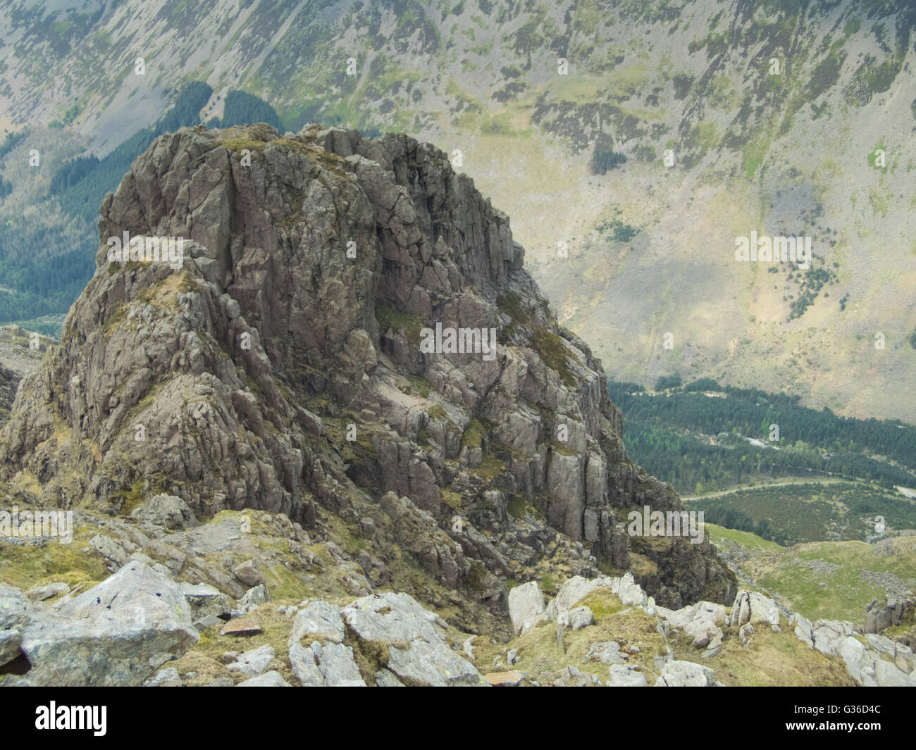 Pillar Rock at the head of Ennerdale, a famous rock climbing crag in ...