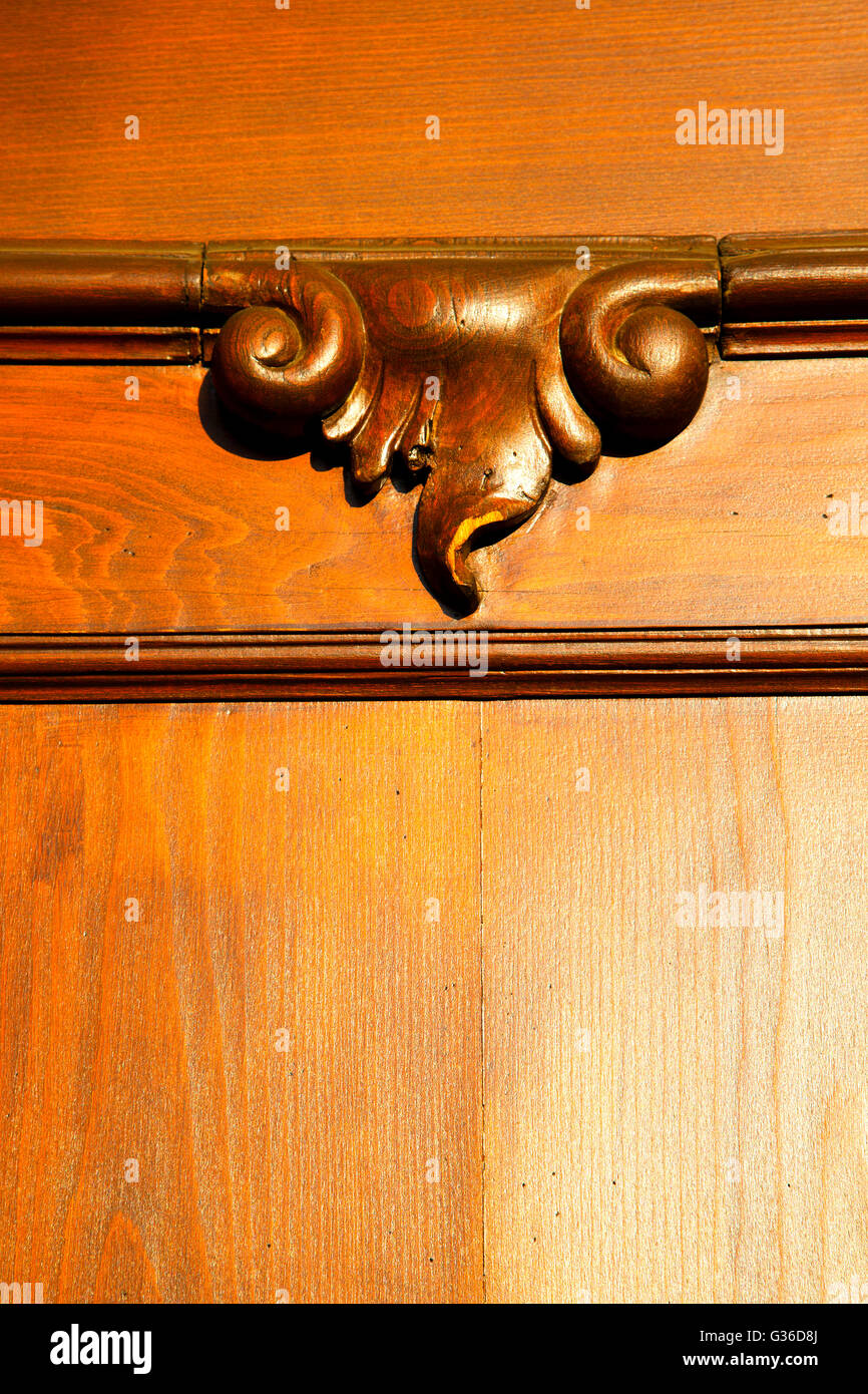 incision house door in italy lombardy column the milano old closed nail ...