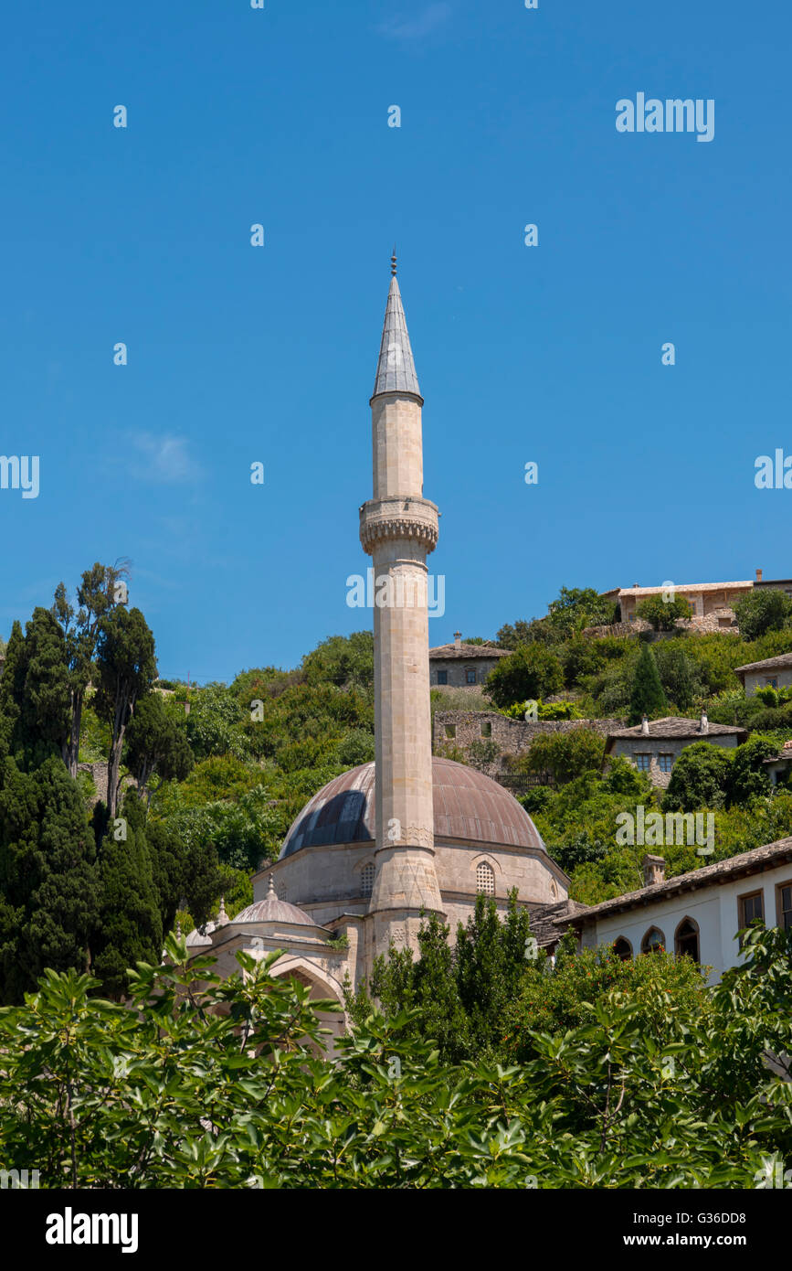 Hajji Alija Mosque in Pocitelj, Bosnia and Herzegovina Stock Photo - Alamy