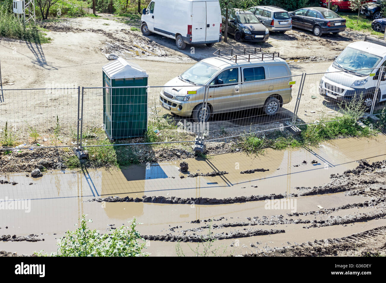 The group of transportable public street toilet is placed at building ...