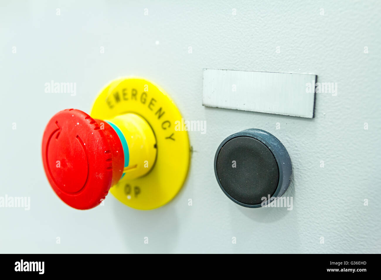 Emergency stop buttons must be obvious to see and simple to operate ...