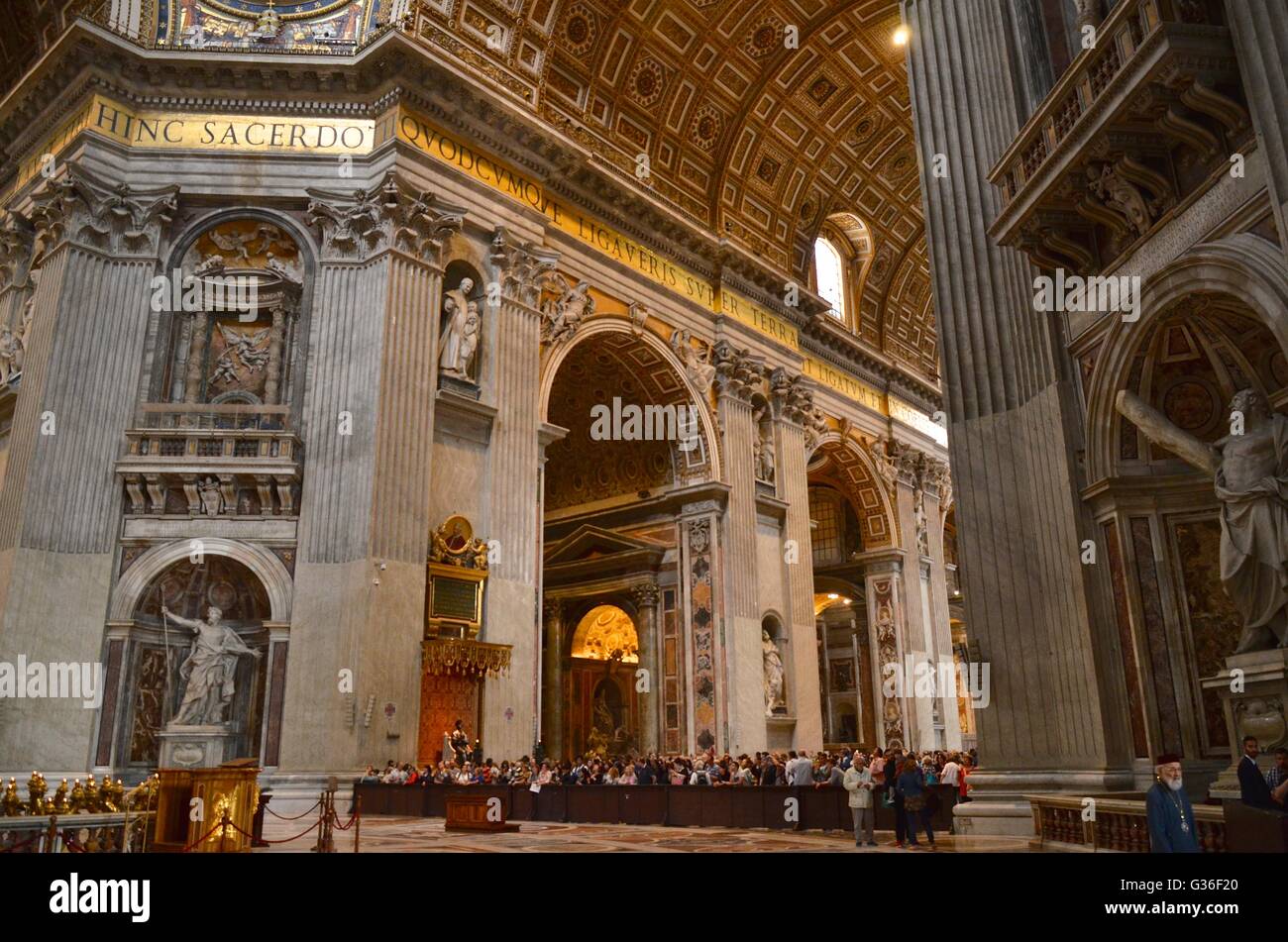Inside St. Peter's Basilica, Vatican City , Italy Stock Photo - Alamy