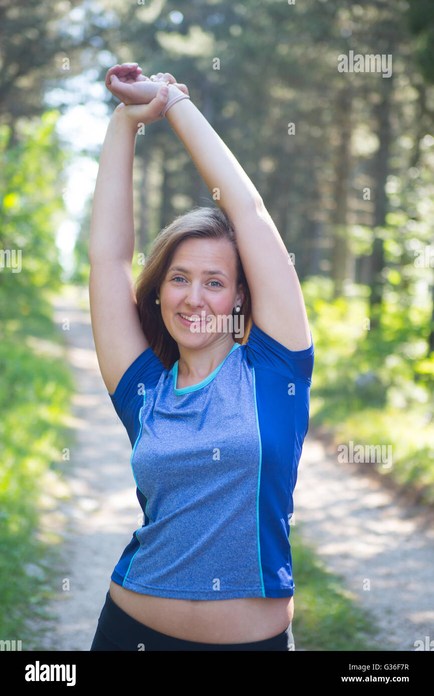 Running woman. Female Runner Jogging during Outdoor Workout in a Park ...