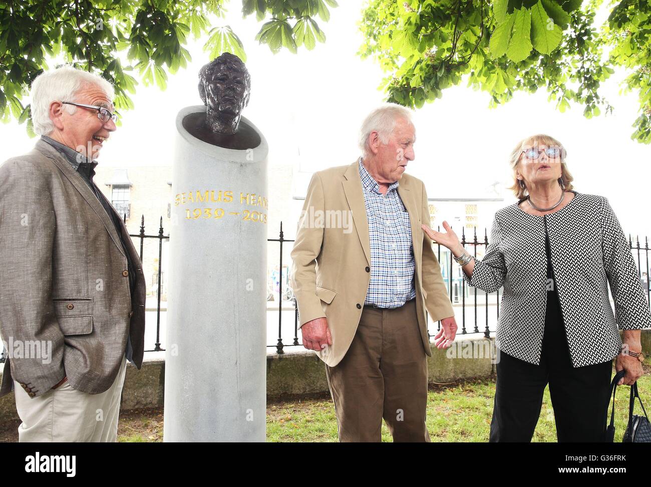 Marie Heaney and her brothers-in-law Hugh (centre) and Dan Heaney the ...