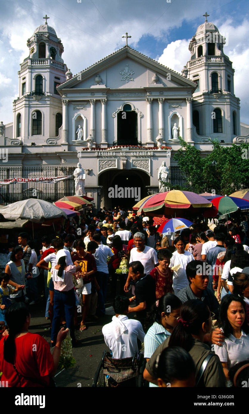 Basilica of the Black Nazarene, Quiapo, Manila, Philippines Stock Photo ...