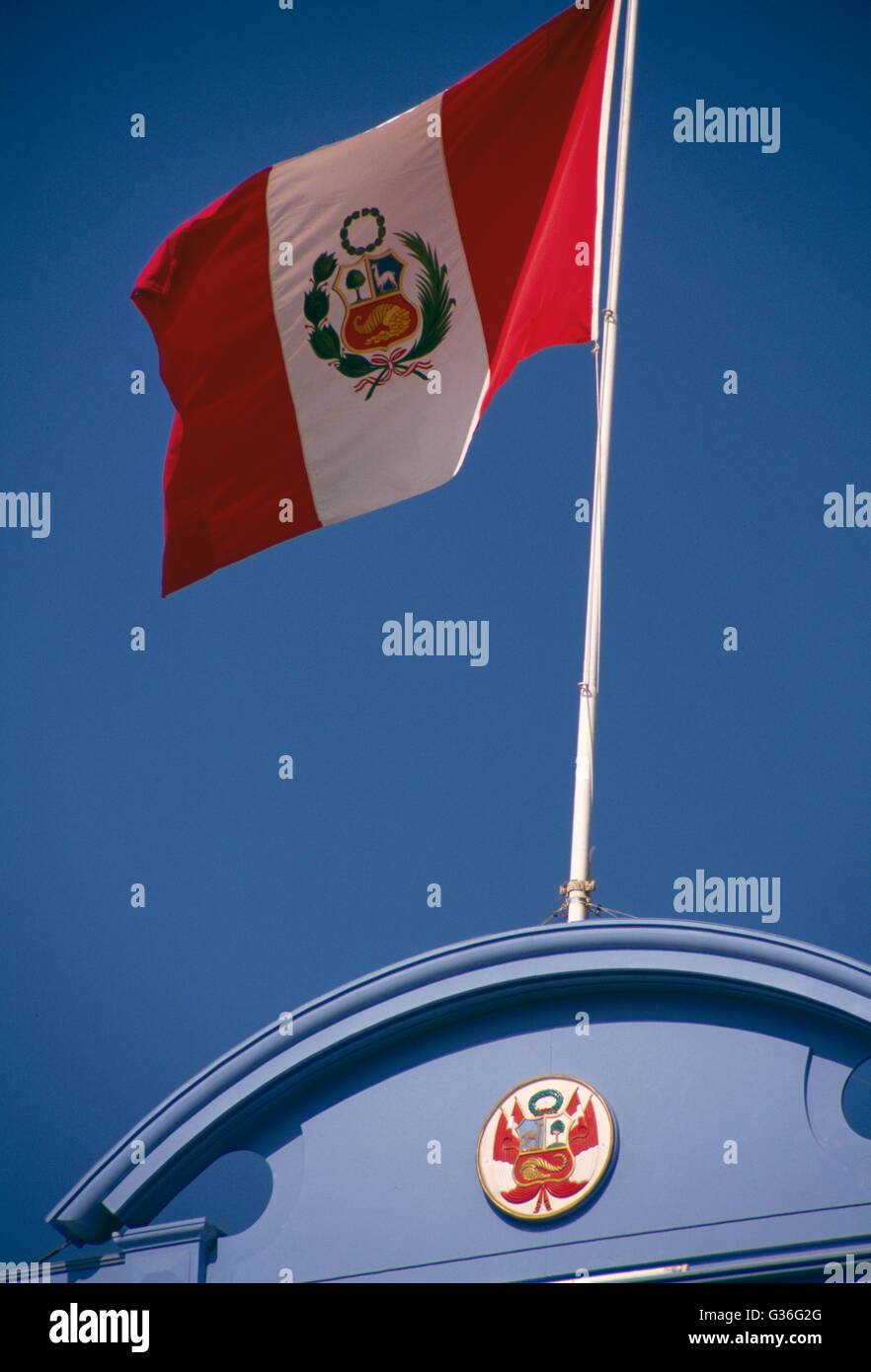 National Flag Of Peru Stock Photo - Alamy