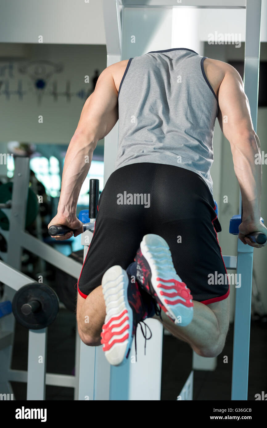 Male Fitness Athlete Doing Heavy Weight Exercise For Back Stock Photo ...