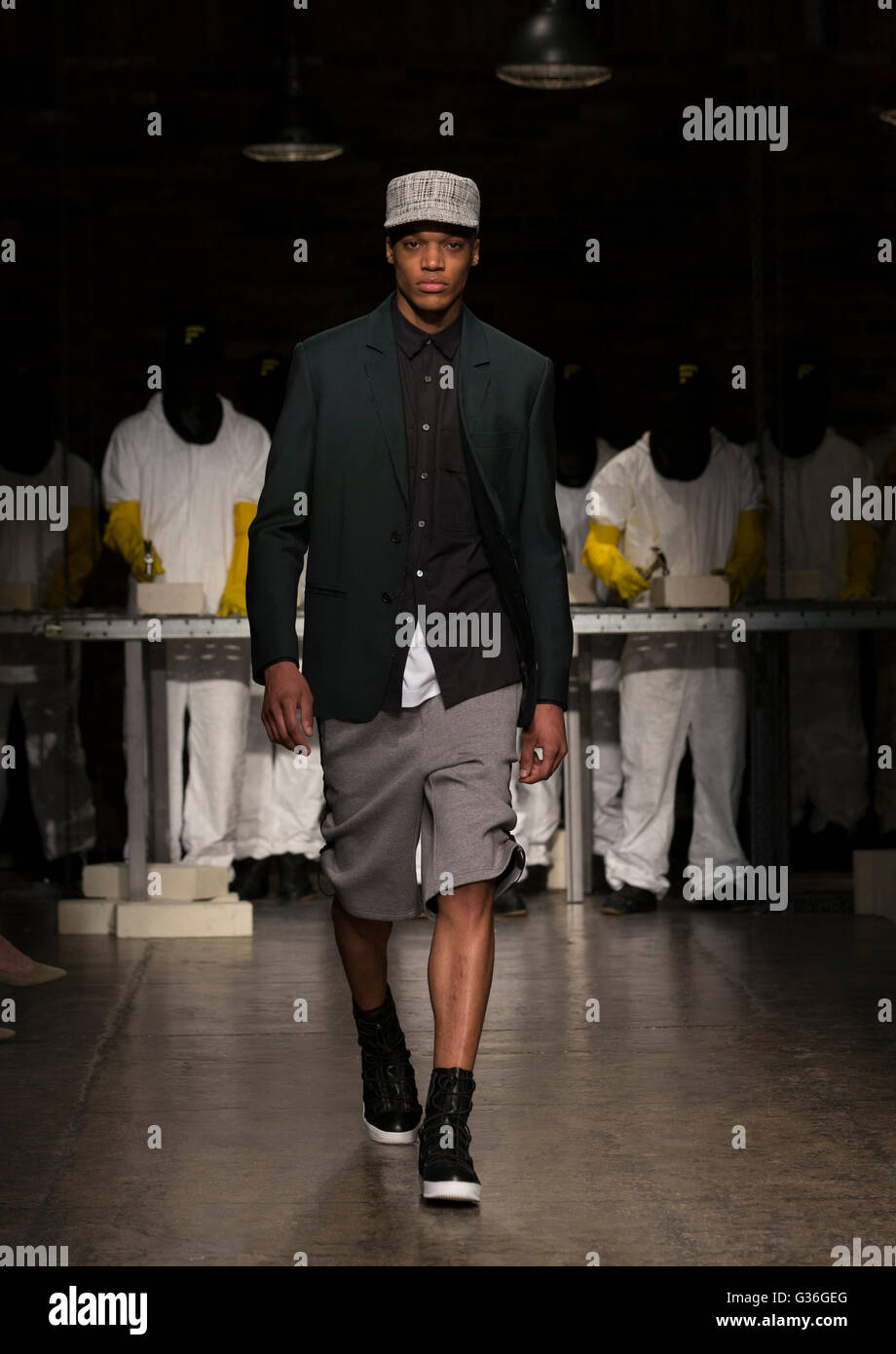 New York, NY USA - June 7, 2016: Model walks runway for PUBLIC SCHOOL ...