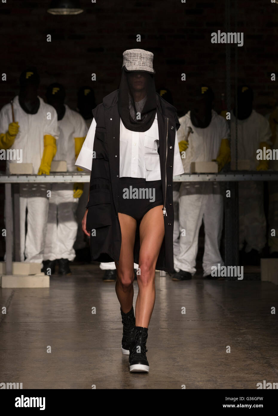 New York, NY USA - June 7, 2016: Model walks runway for PUBLIC SCHOOL ...
