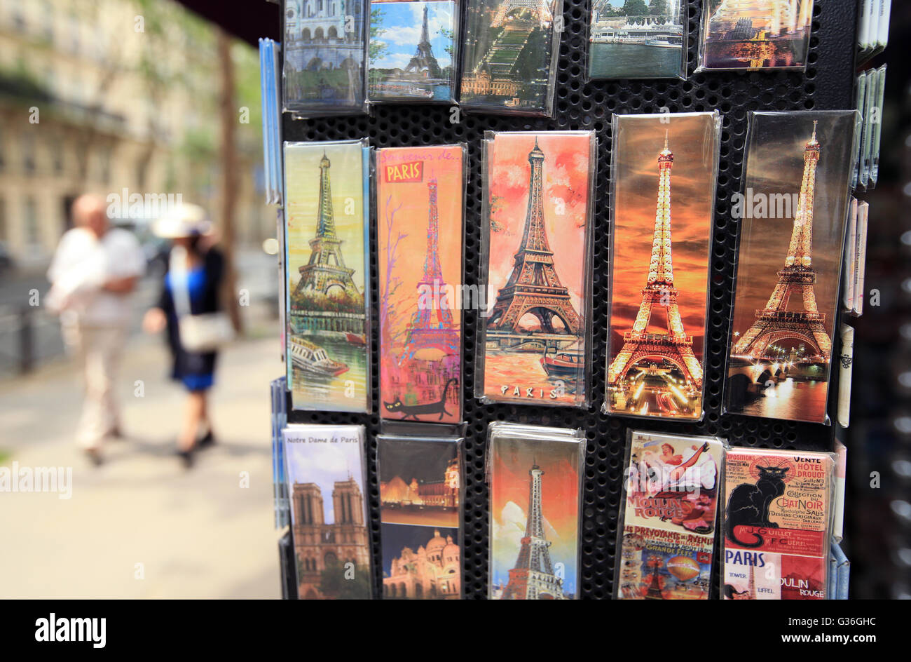 A general view of postcards on sale in Paris. The 2016 UEFA European ...