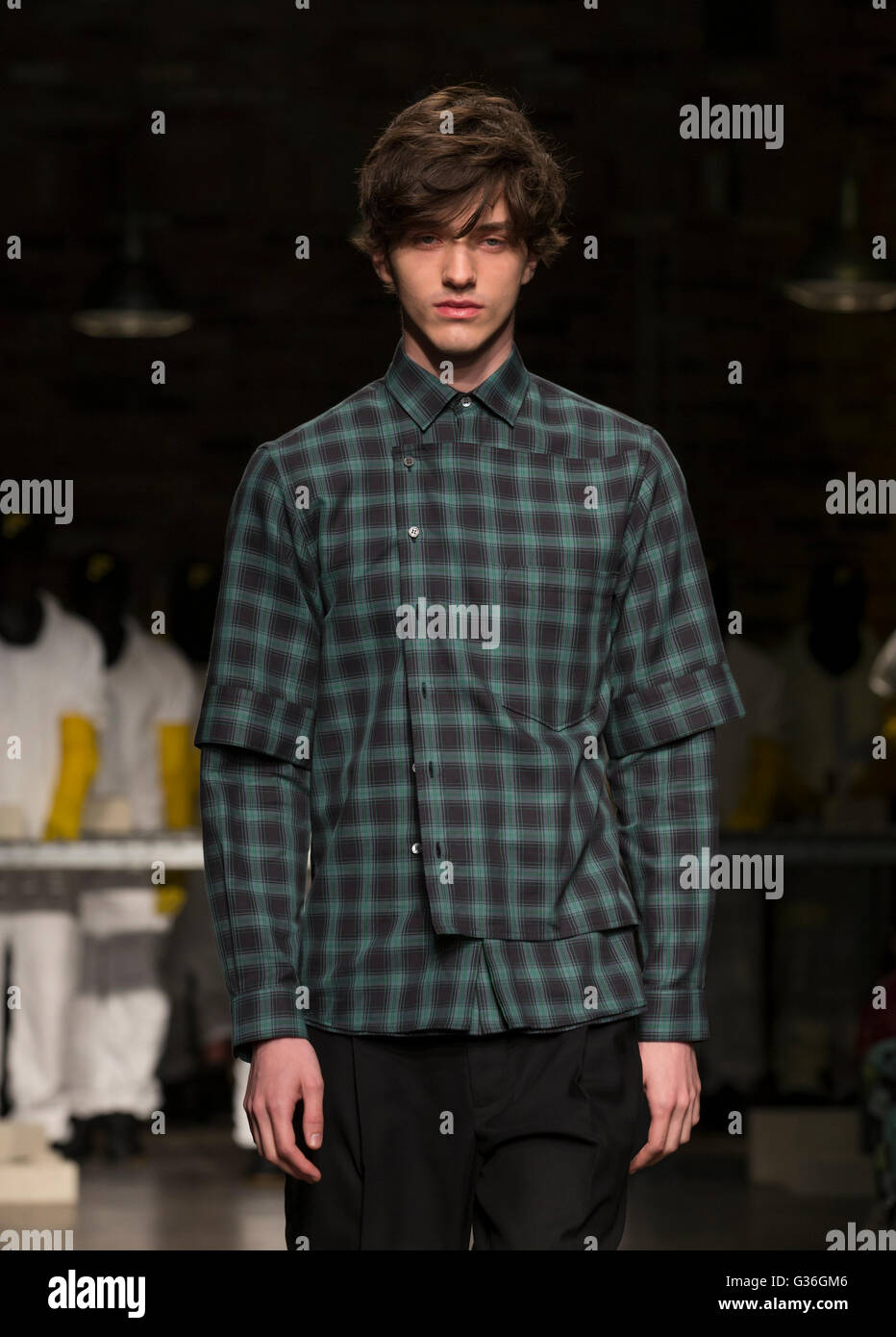 New York, NY USA - June 7, 2016: Model walks runway for PUBLIC SCHOOL ...