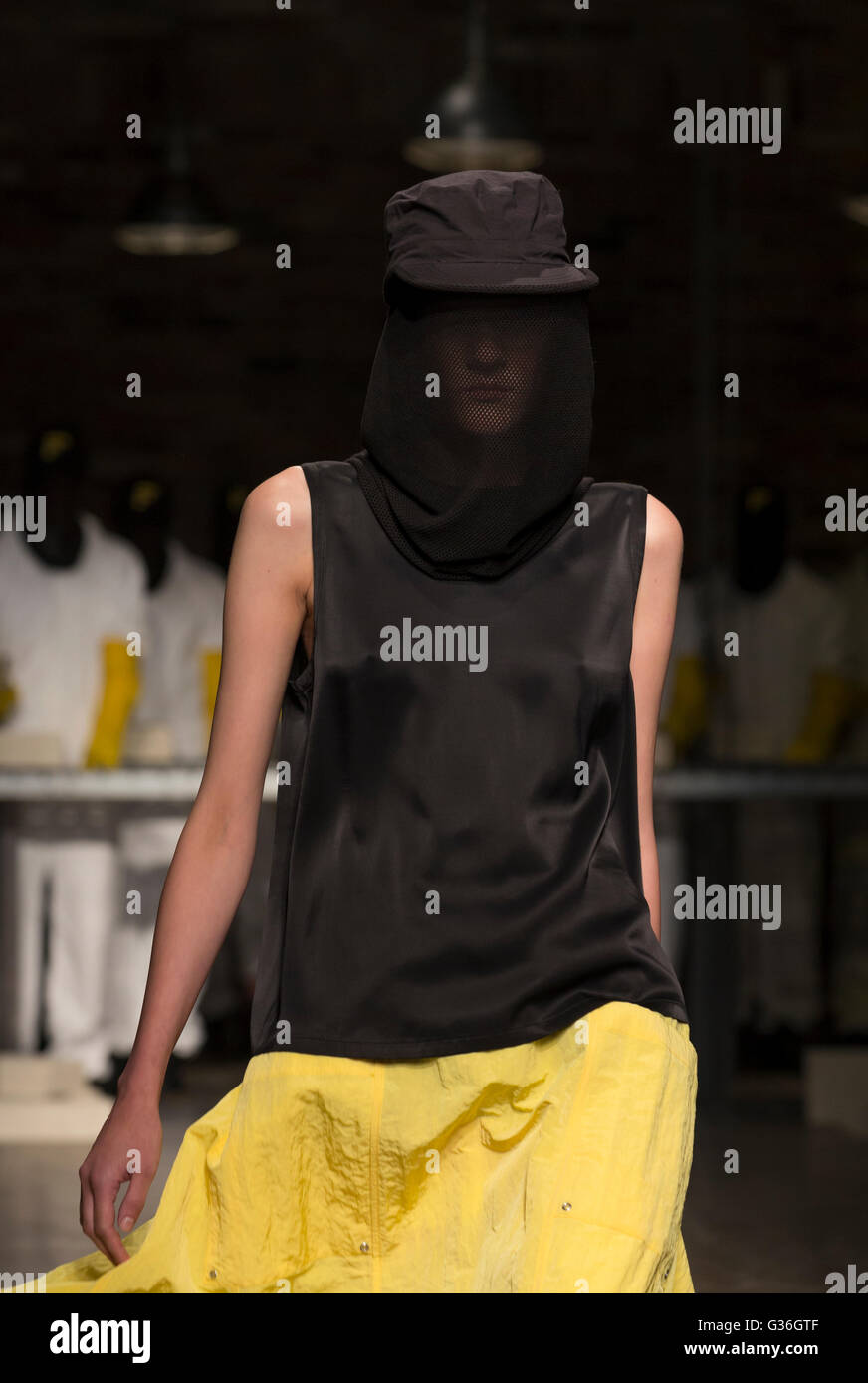 New York, NY USA - June 7, 2016: Model walks runway for PUBLIC SCHOOL ...
