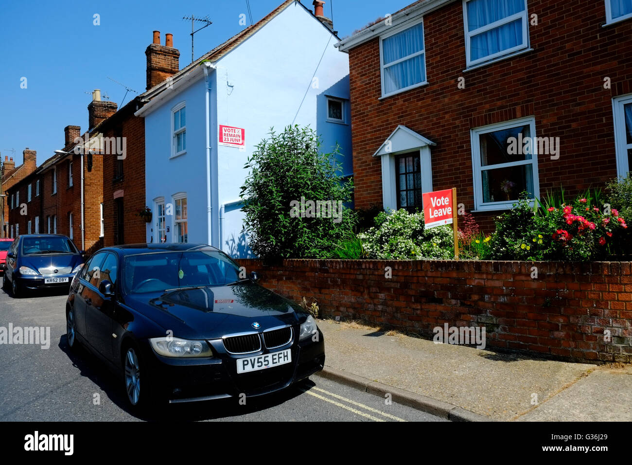 Two households with divided opinions on the EU referendum Stock Photo ...