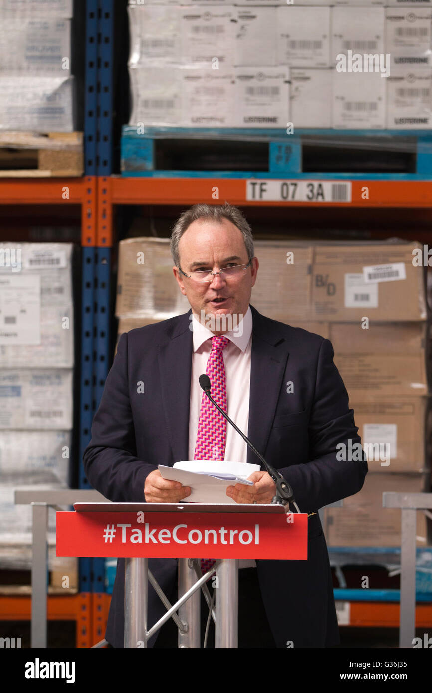 Vote Leave campaign event, Denys C. Shortt CEO of DCS Group soap ...