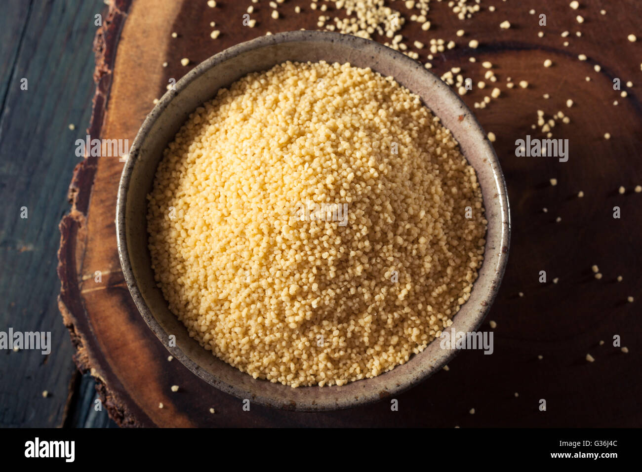 Raw Organic French Couscous in a Bowl Stock Photo - Alamy