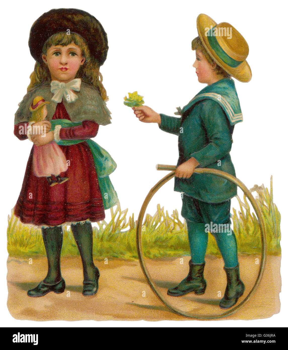 Victorian children playing hi-res stock photography and images - Alamy