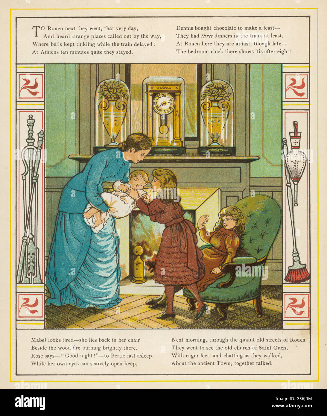 Children, saying goodnight to the new baby Stock Photo - Alamy