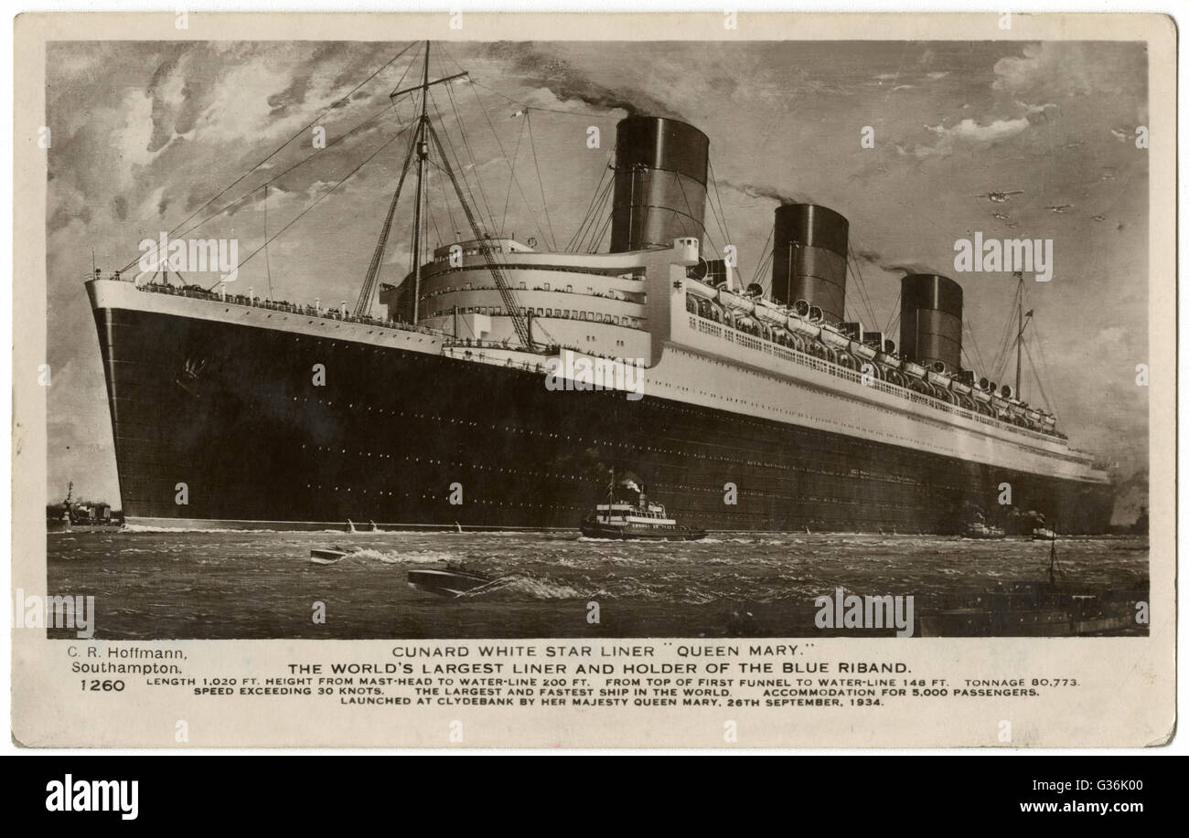 Cunard White Star Line High Resolution Stock Photography and Images - Alamy