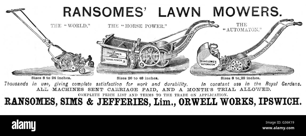 Ransome mower hi-res stock photography and images - Alamy