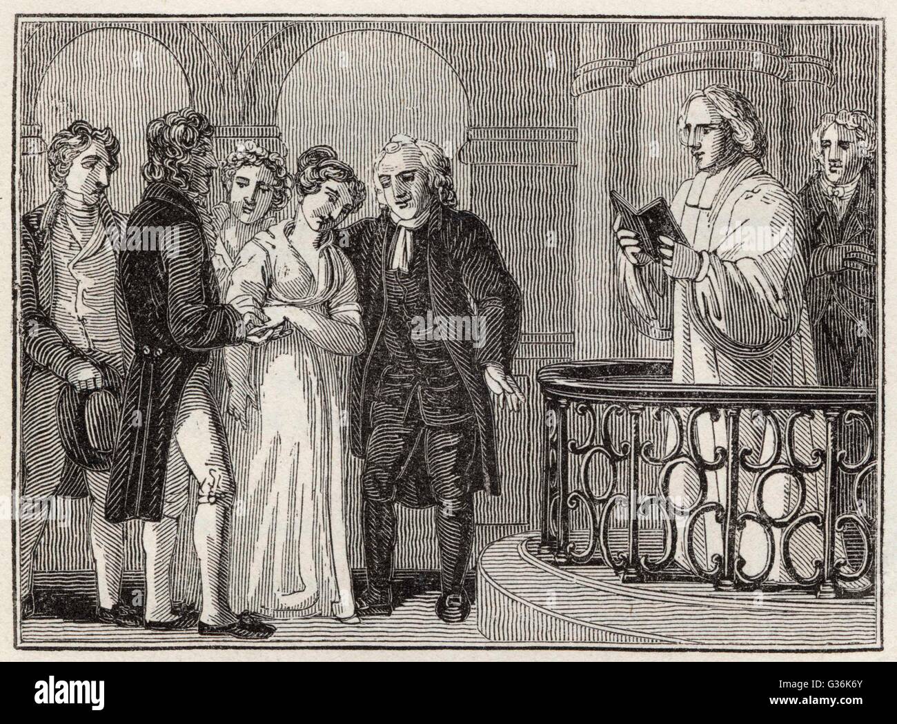 Church of England wedding Date: 1820 Stock Photo - Alamy