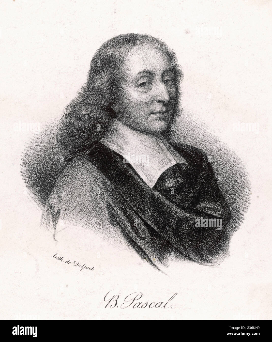 BLAISE PASCAL (1623-1662) French philosopher Date: 1623 - 1662 Stock ...