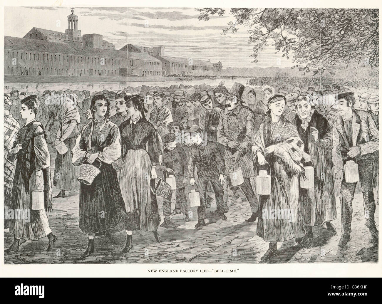 19th century factory workers Stock Photo - Alamy