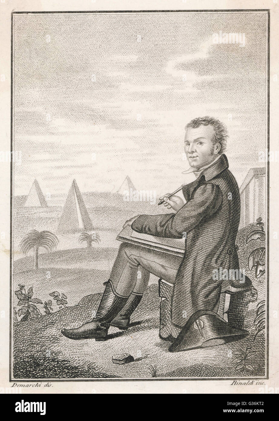 Dominique Vivant Denon (1747-1825) French archeologist in Egypt Stock ...