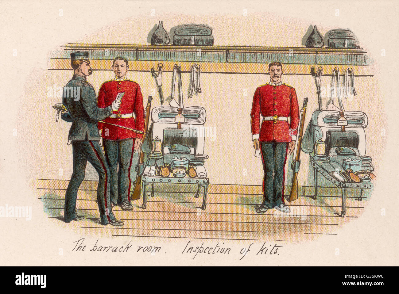 Military inspection of kit Stock Photo - Alamy