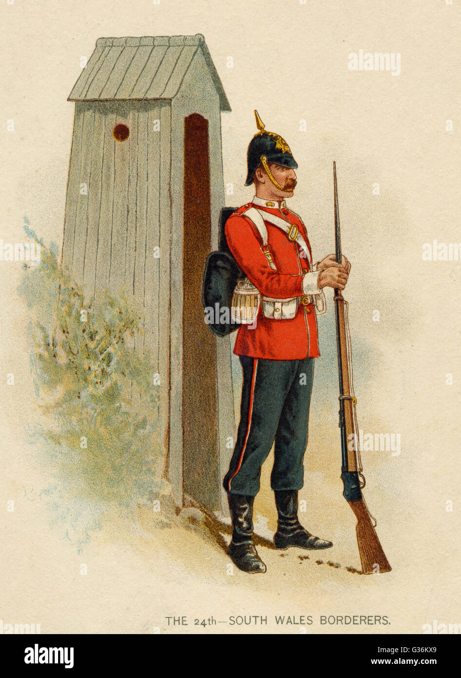 Welsh Borderer Soldier in Uniform Stock Photo - Alamy