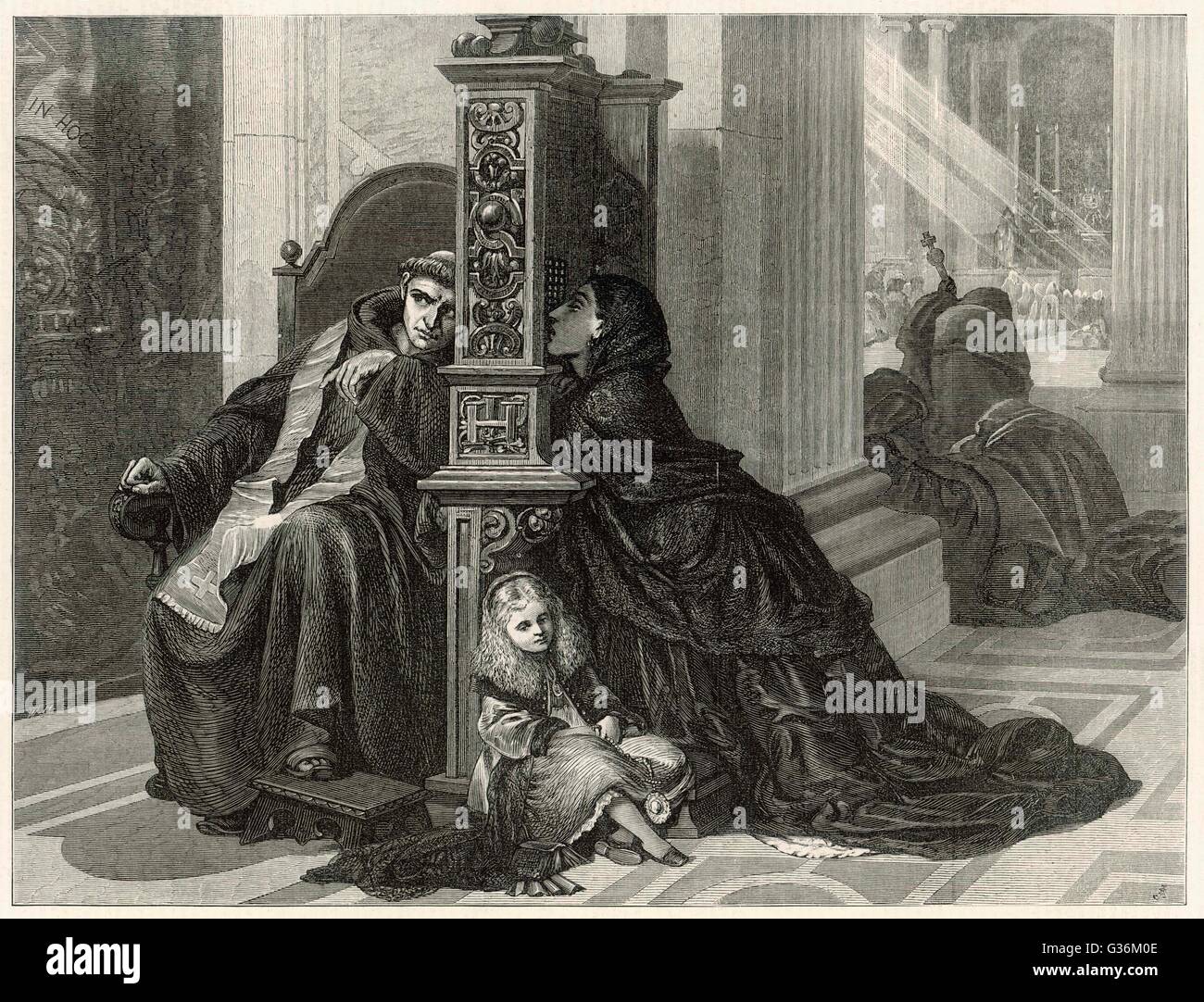 Religious confession in an Italian church Stock Photo - Alamy