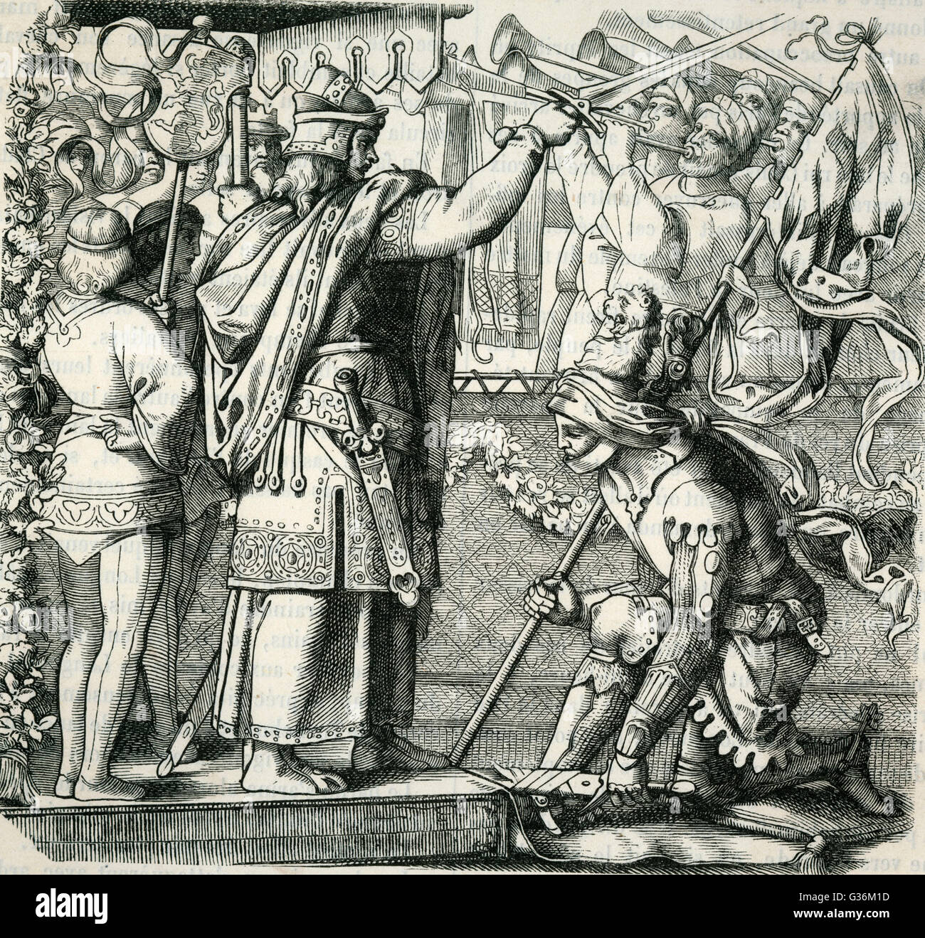 Medieval knighting hi-res stock photography and images - Alamy