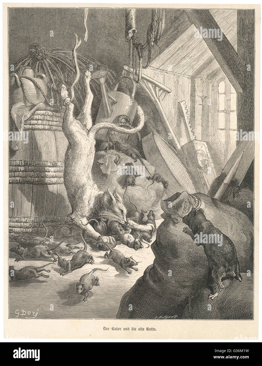 The Cat And The Old Rat fable Stock Photo - Alamy