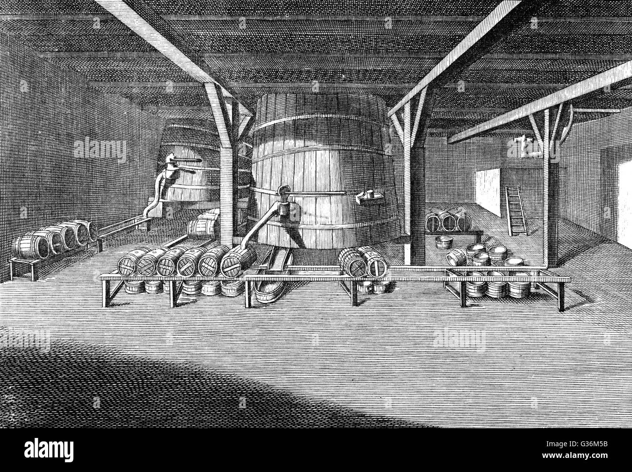 Beer brewing brewery barrels hi-res stock photography and images - Alamy