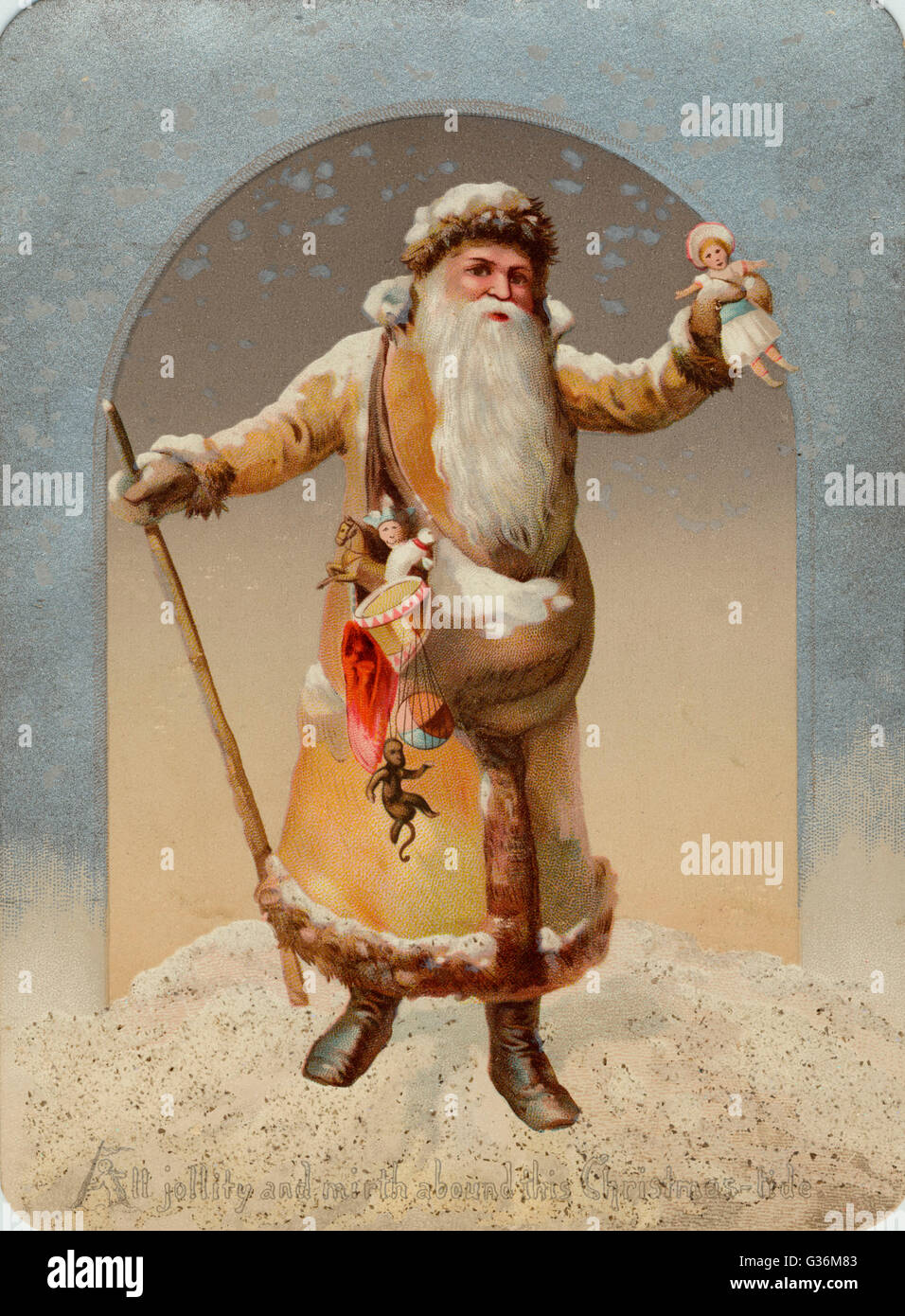 Father Christmas in the snow Stock Photo - Alamy