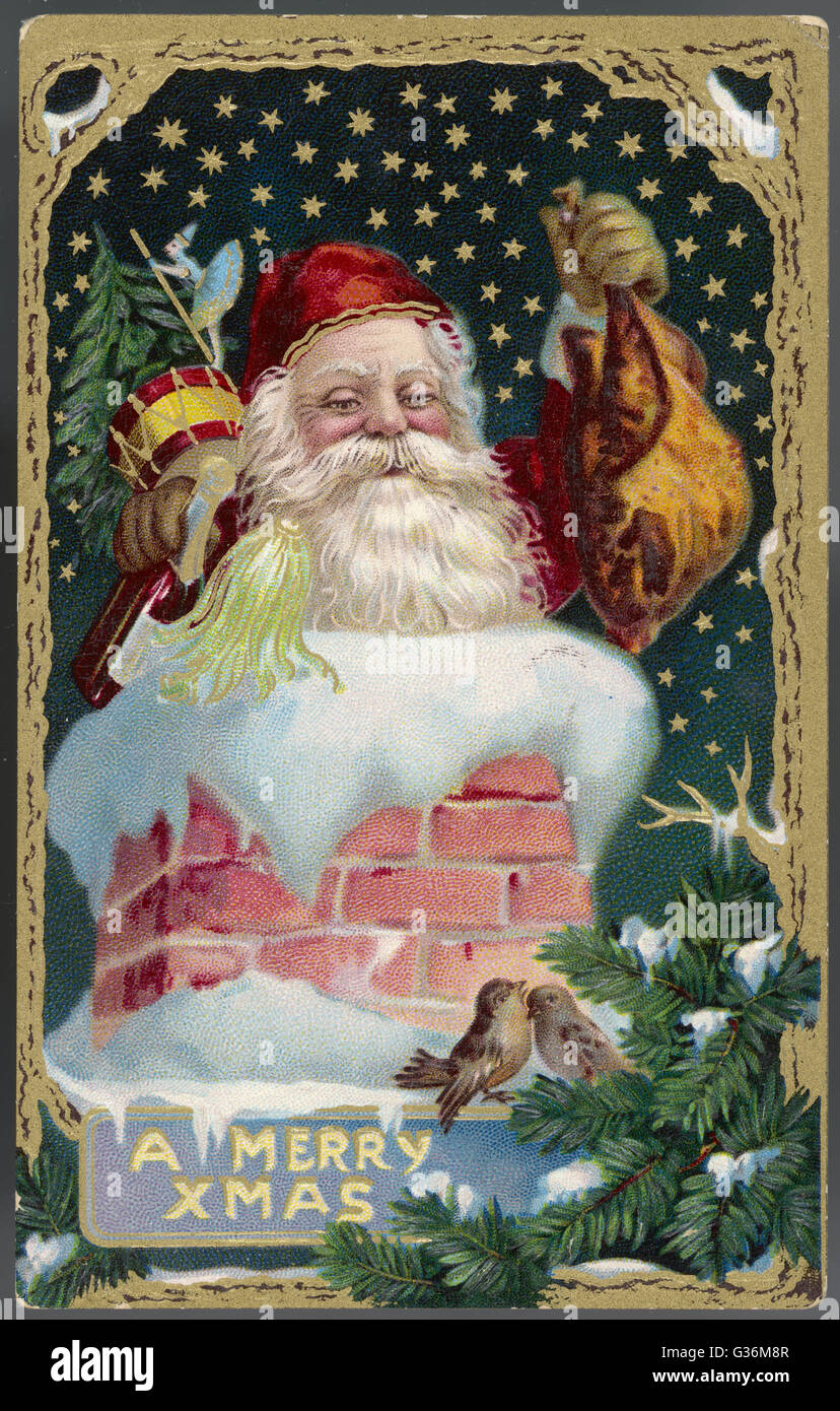 Father christmas chimney hi-res stock photography and images - Alamy