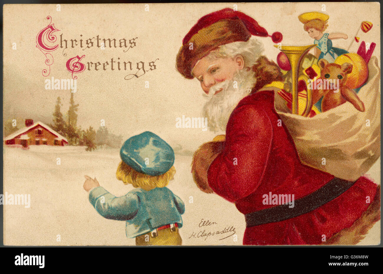 Santa delivering presents hi-res stock photography and images - Alamy