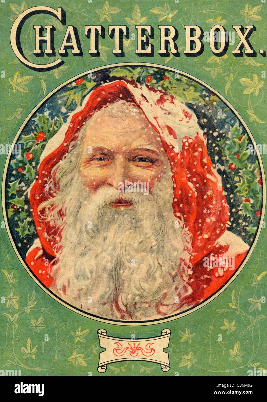 Portrait of Father Christmas on Chatterbox Stock Photo - Alamy