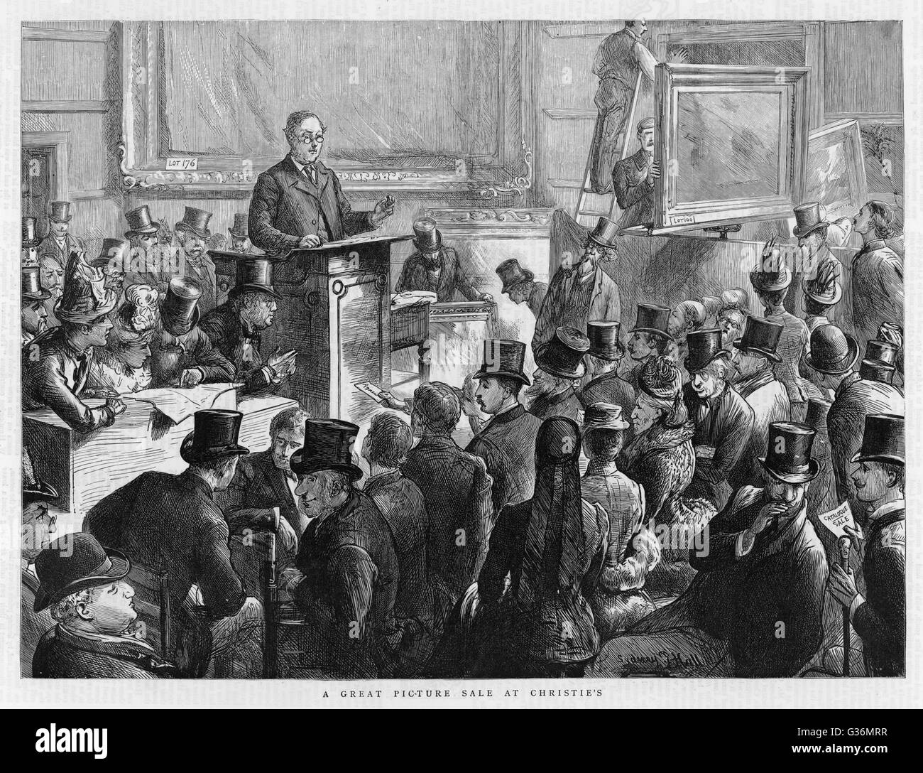 Christie's auction sale room Stock Photo - Alamy