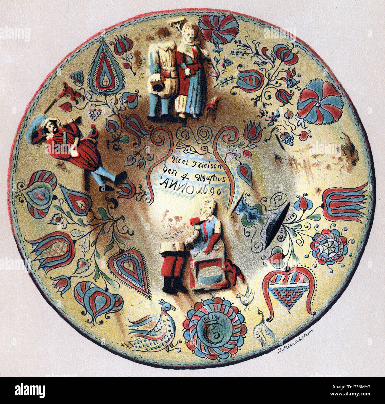 17th century Swedish Plate Stock Photo - Alamy