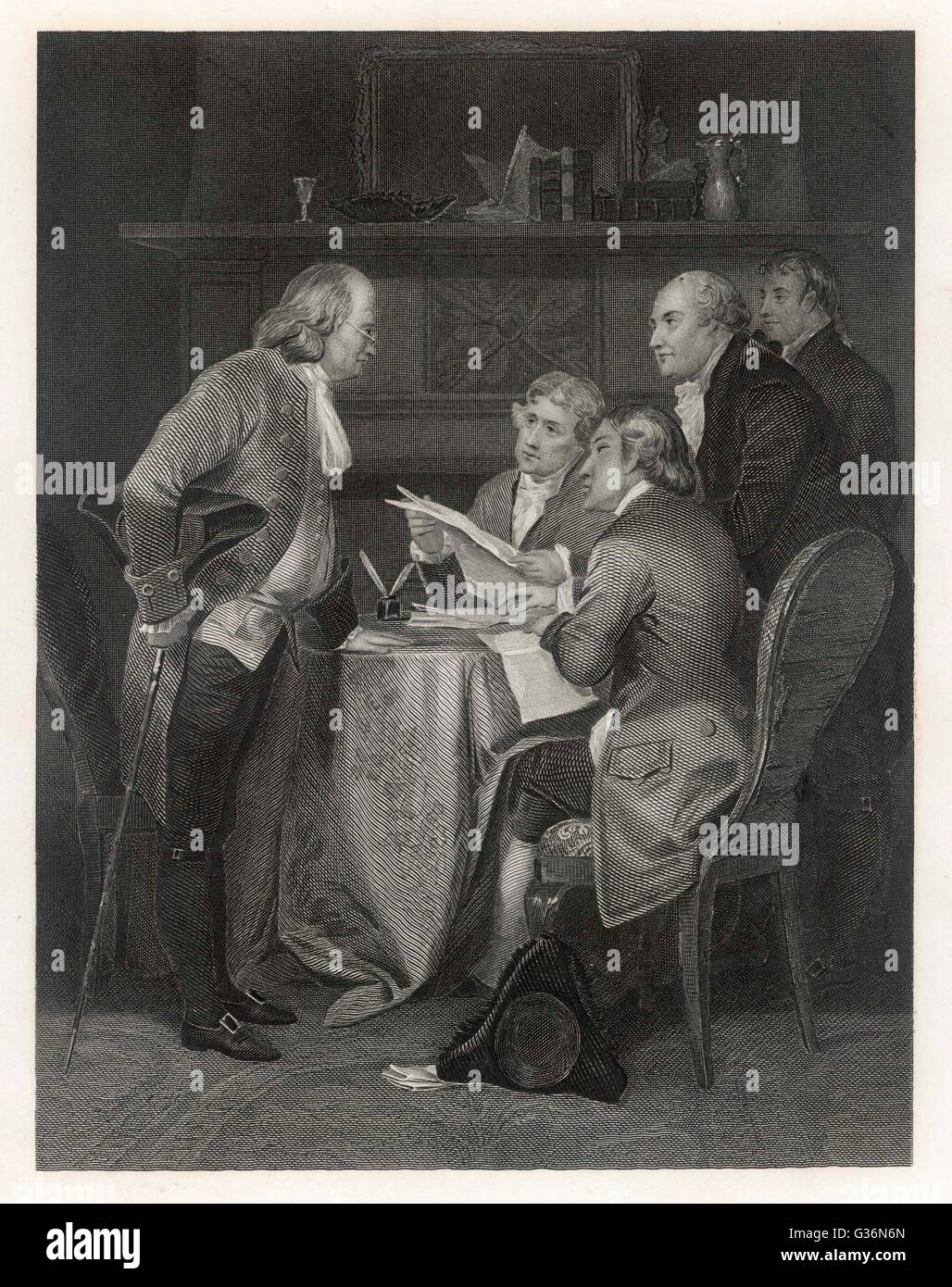 Jefferson writing the declaration hi-res stock photography and images ...