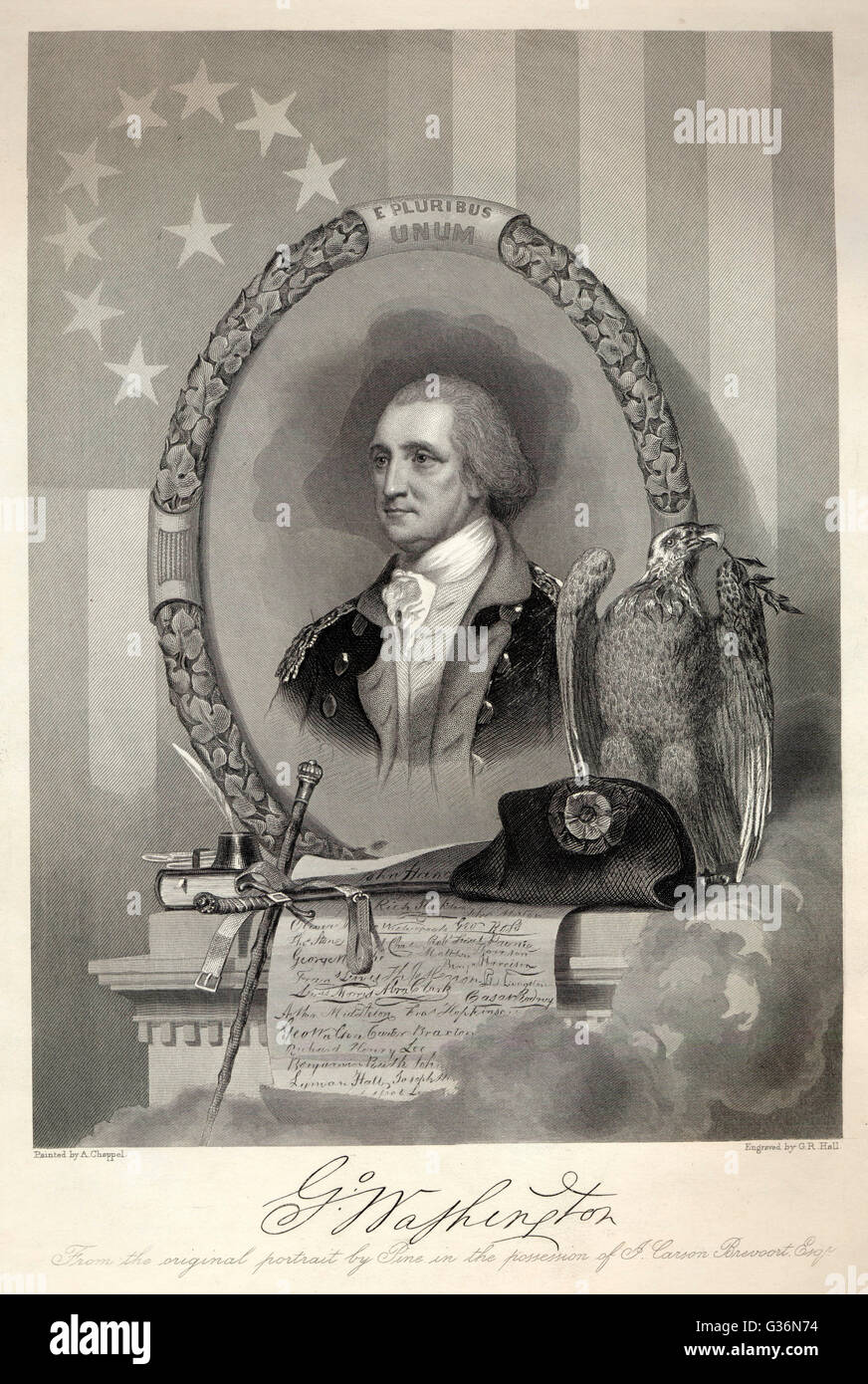 George Washington, American soldier and statesman Stock Photo - Alamy
