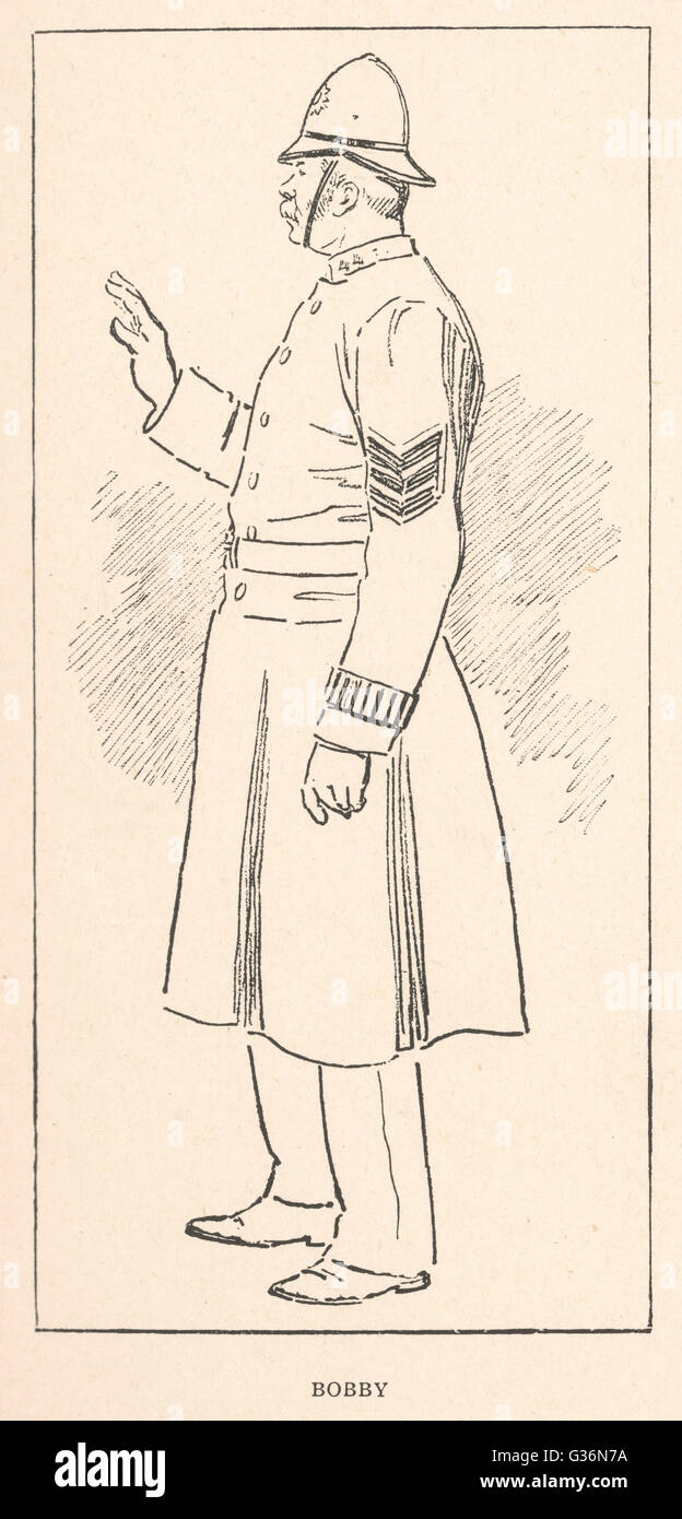 Sketch of a London sergeant Stock Photo - Alamy