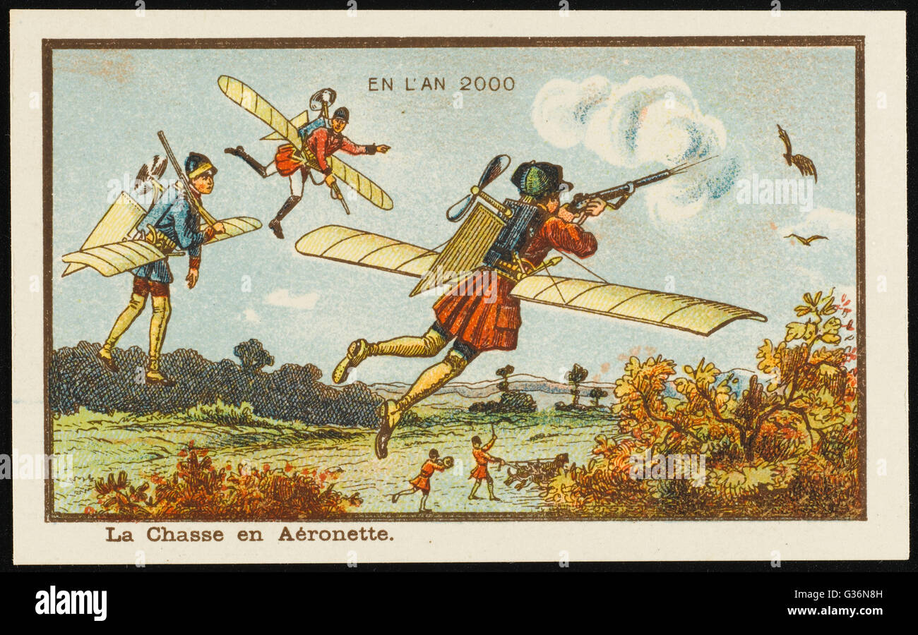 Futuristic aerial hunting expedition Stock Photo - Alamy