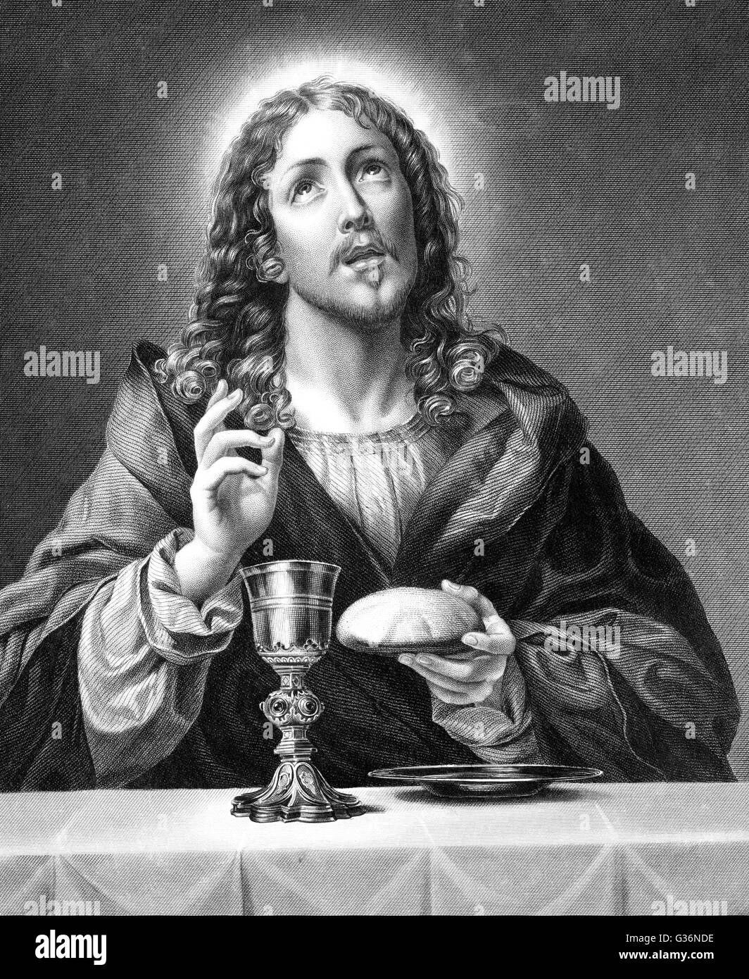 Jesus at table hi-res stock photography and images - Alamy